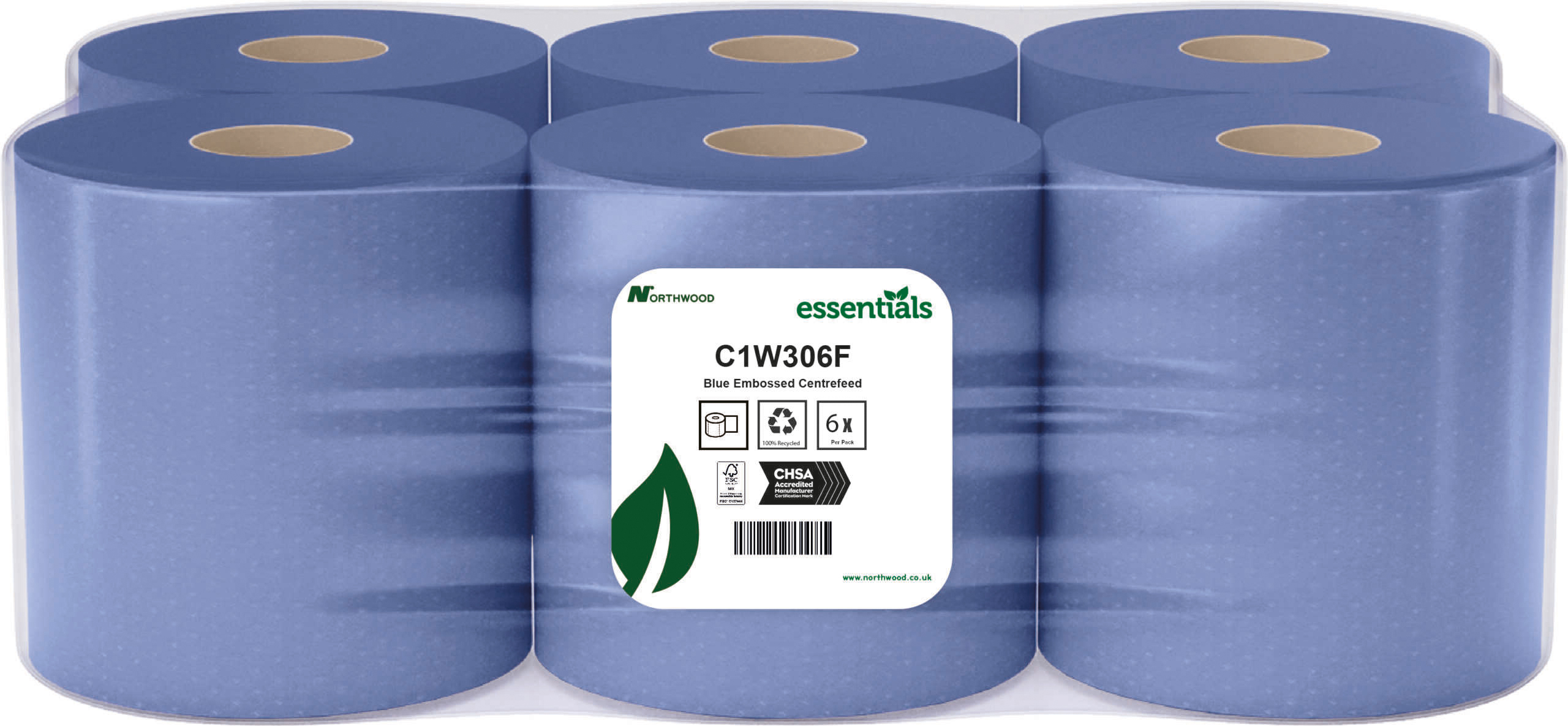 C1W306F White Centrefeed Roll - Northwood Hygiene Products Ltd