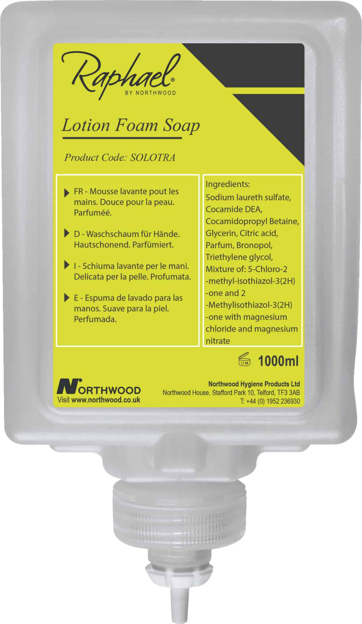 SOLOTRA1 Lotion Foam Soap - Northwood Hygiene Products Ltd