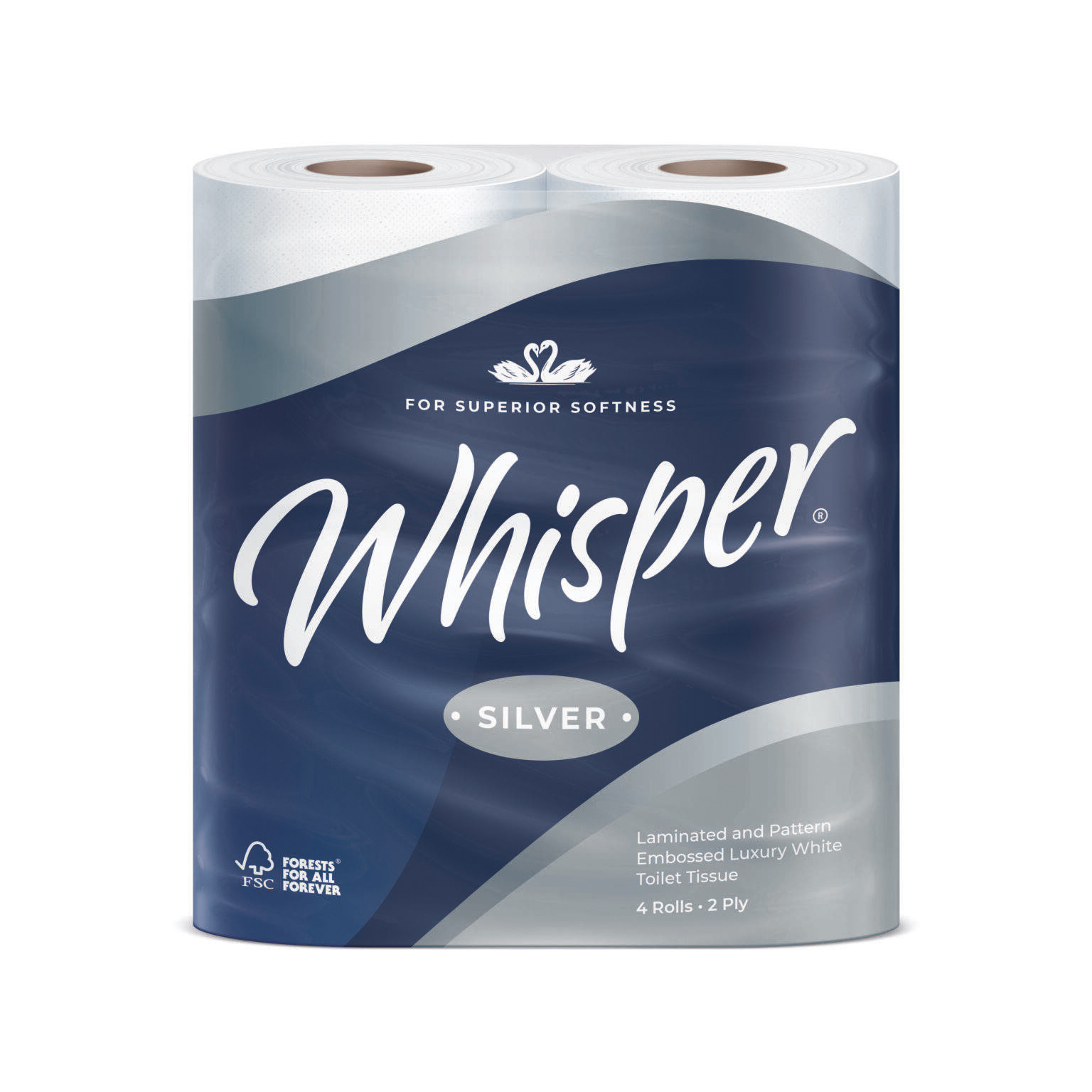 TLSILVER Whisper Silver Toilet Roll - Northwood Hygiene Products Ltd